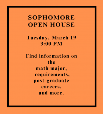Sophomore Open House - Tuesday, March 19 | Math